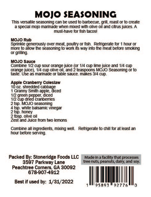 MOJO Seasoning – Stoneridge Foods